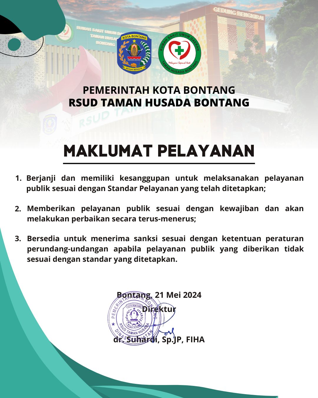 Maklumat Pelayanan – RSUD Taman Husada Bontang